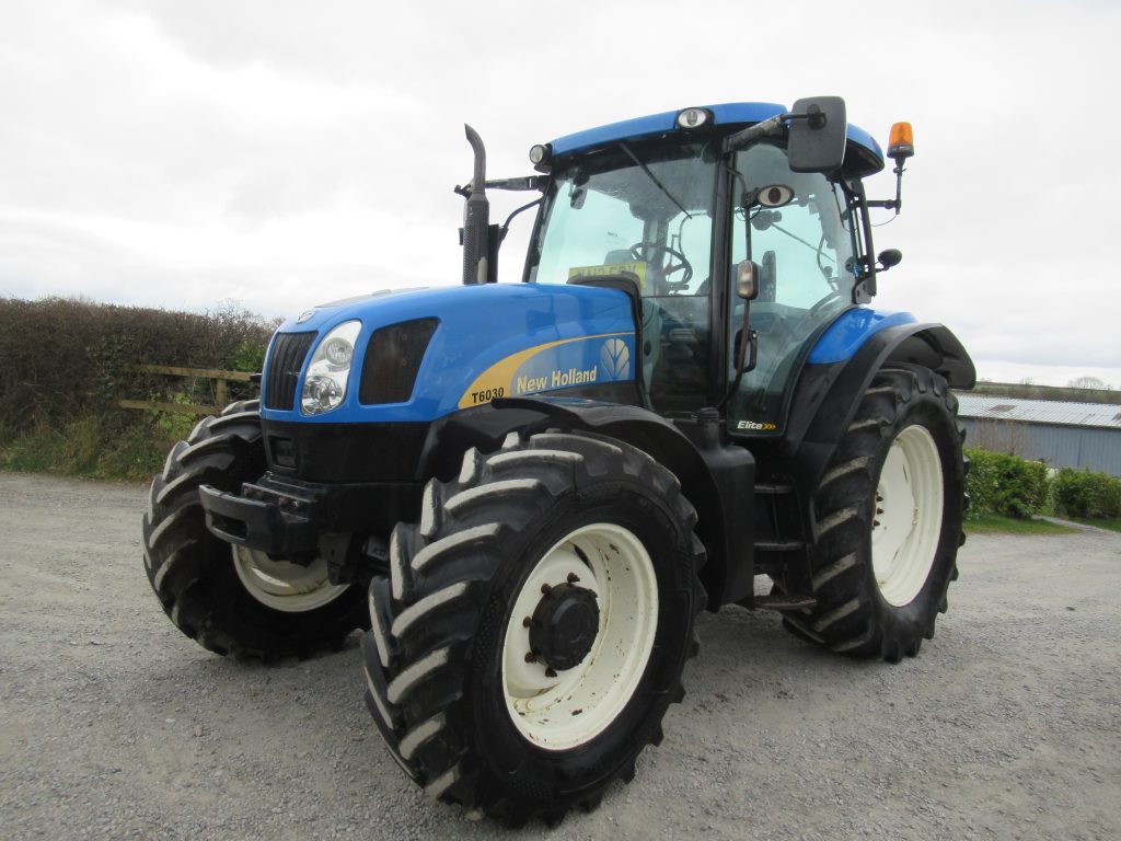 New Holland T6030 Elite 4wd c/w 40k SLE gearbox, front weight block ...